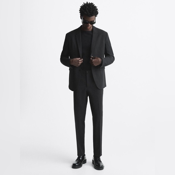 Zara | Suits & Blazers | Nwt Zara Man Black Hightech Straightcut Suit ...